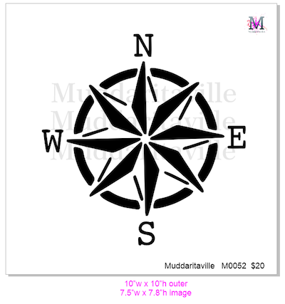 M0052 Compass Rose – Muddaritaville Studio